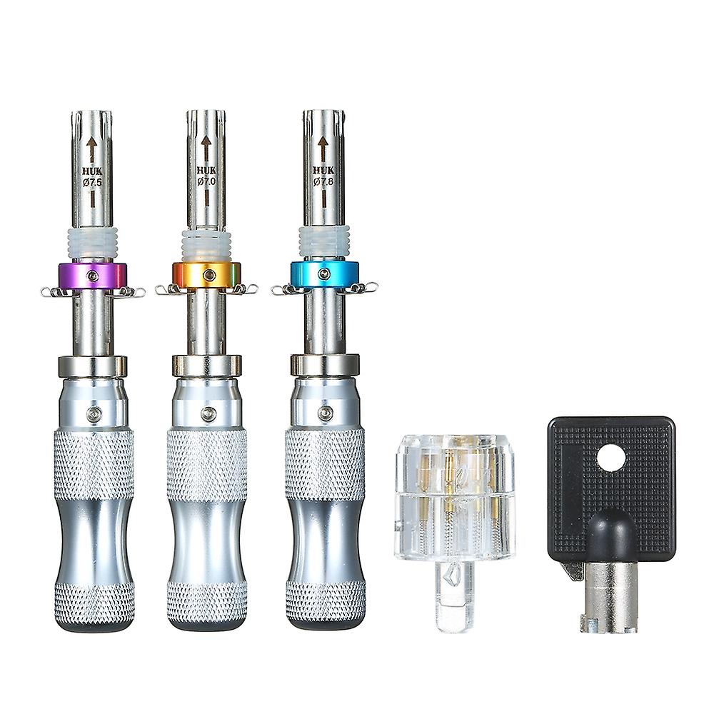 Tubular Lock Pick Set with Transparent Lock Practice Locksmith Tools ...