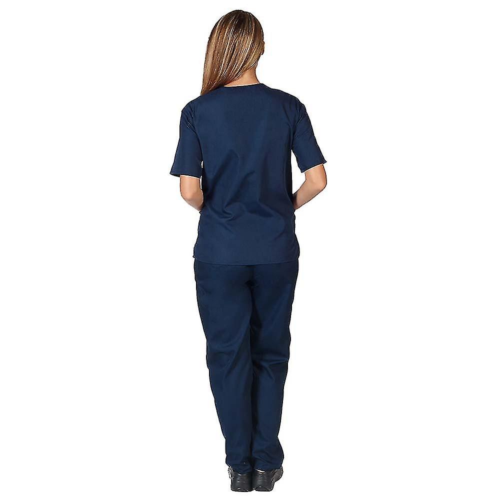 Women Men Medical Doctor Uniform Scrub Tops Pants Set Nurse Dentist ...