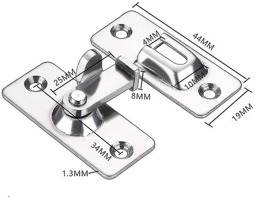 90 Degree Door Lock Latch, Stainless Steel Safety Angle Lock Latch For ...