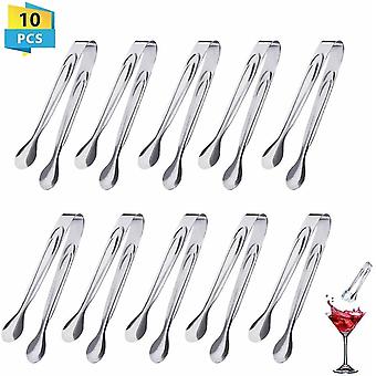 Set Of 10 Stainless Steel Sugar Tongs, Ice Cube Tongs For Candy Candy ...