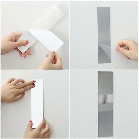 20 Pieces Mirror Wall Stickers, Modern 3D Decorative Mirrors for Living ...