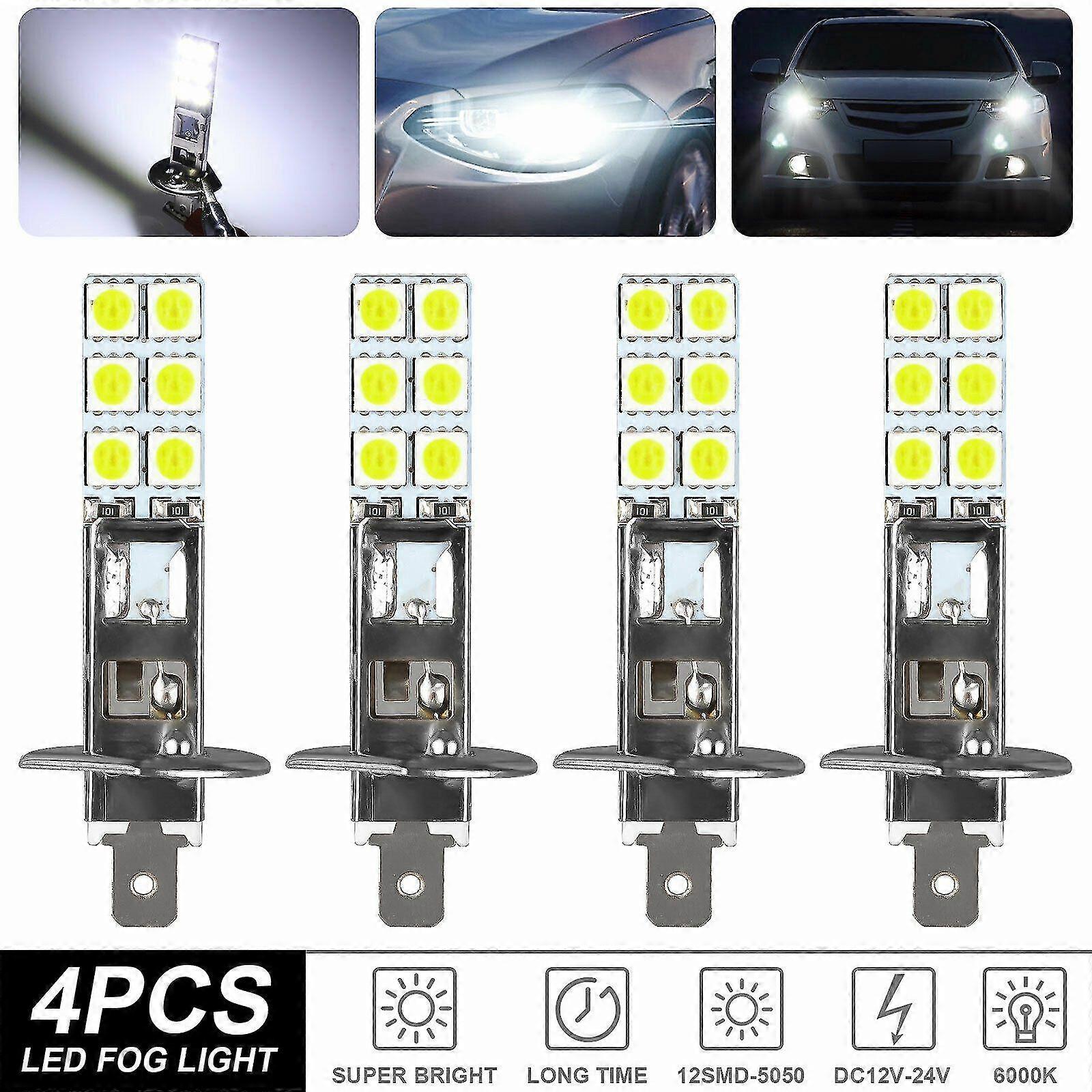 4pcs H1 6000k Super White 80w Led Headlight Kit Fog Driving Light ...