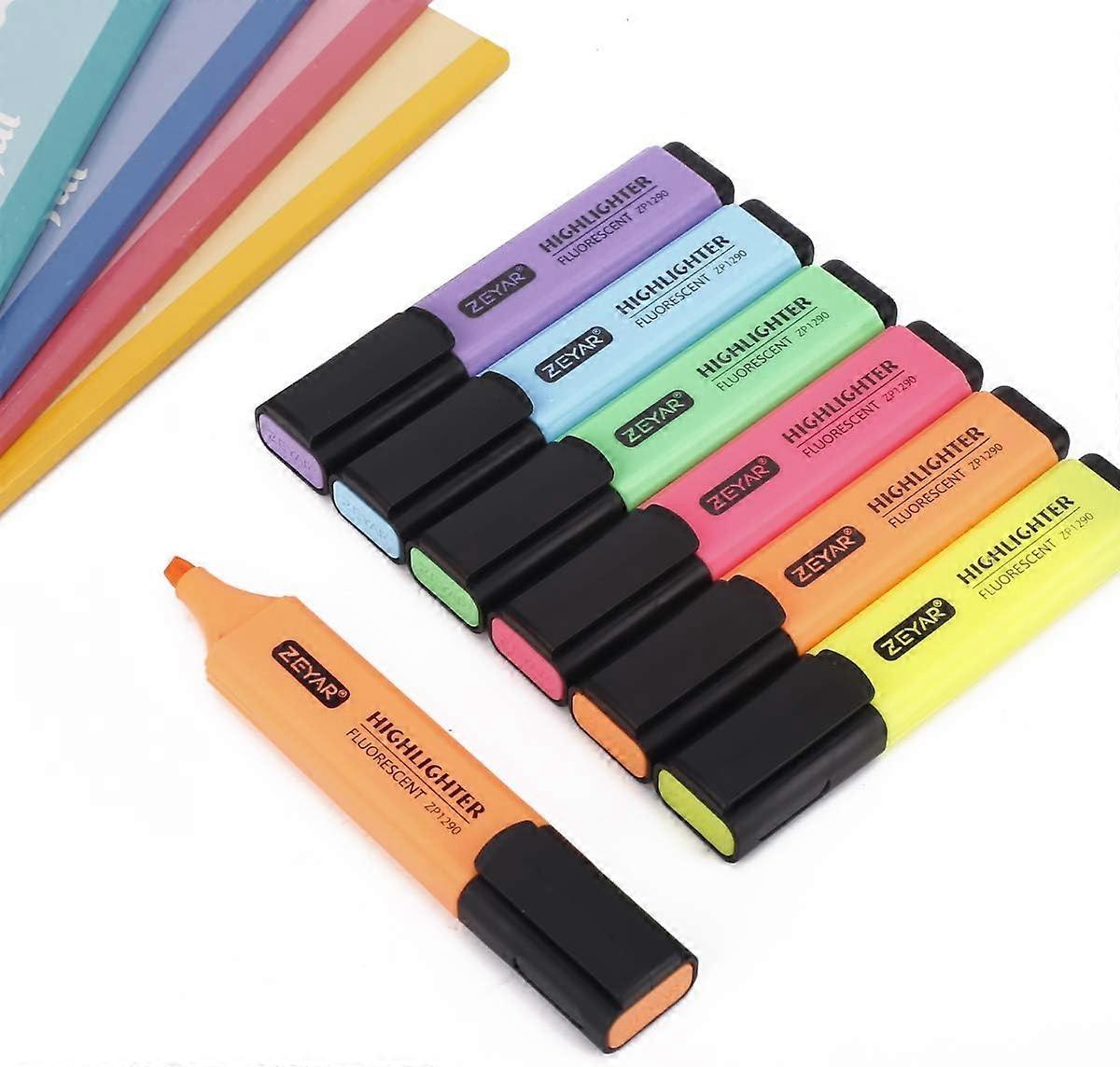 ZEYAR Highlighter Pen, Cream Colors Chisel Tip, Aesthetic Highlighter ...