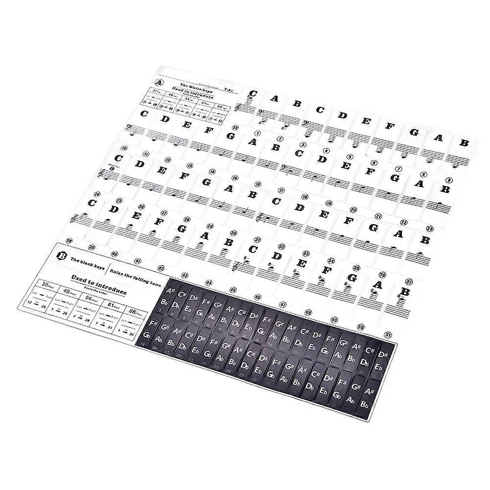 Piano Keys Sticker Set for Key Keyboards Removable for Beginners T21 ...