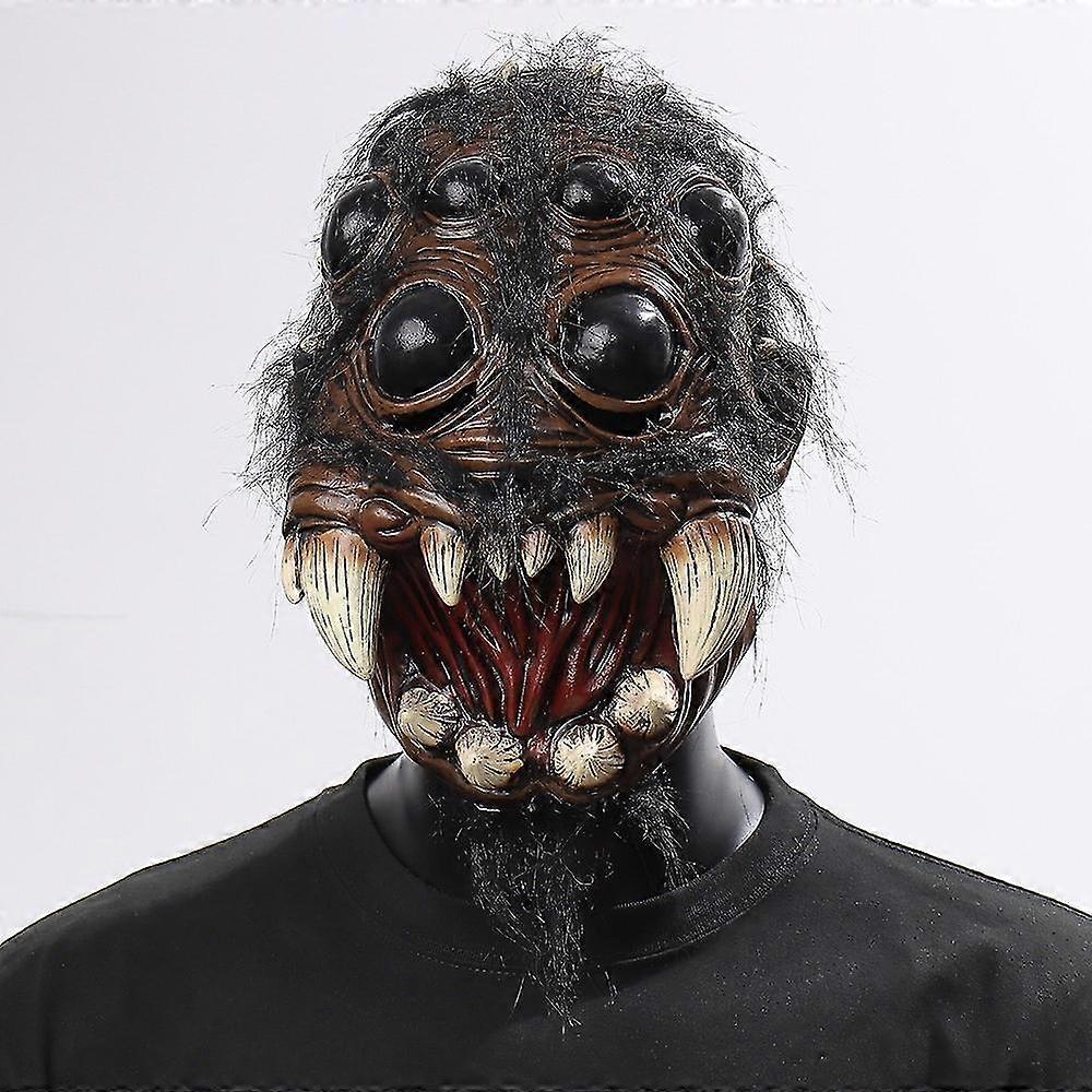 Horror Creepy Spider Mask Cosplay Scary Animal Spiders Big Eyes Tooth ...
