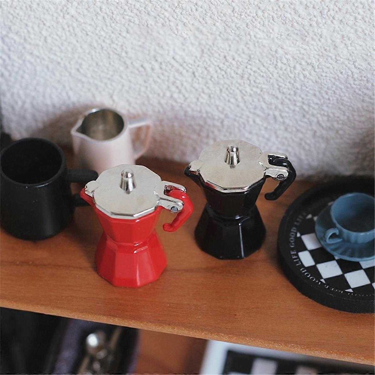 Miniature Scene Toy Simulation Mini Coffee Pot Doll House Coffee ...