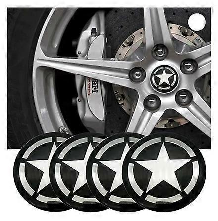 4pcs 56mm Pentagram sign Car Wheel Center Hub Caps Cover Rim Sticker ...