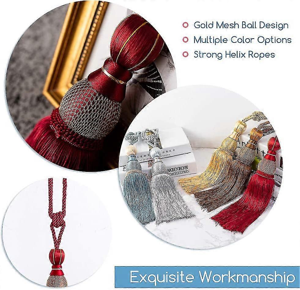 Decorative Curtain Tiebacks Ball Tassels Holdbacks - Home Office ...