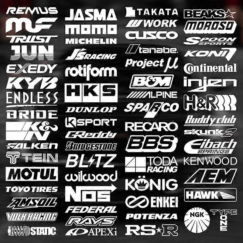 Random 15pcs Racing Sponsor Stickers and Decals for JDM EDM Race Turbo ...