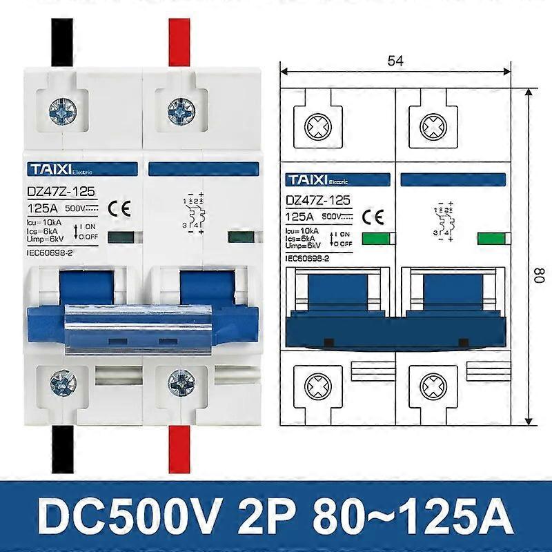 Solar Energy PV MCB DC 1000V Mini Circuit Breaker 2P 100A 500V Photovoltaic Power Generation ...