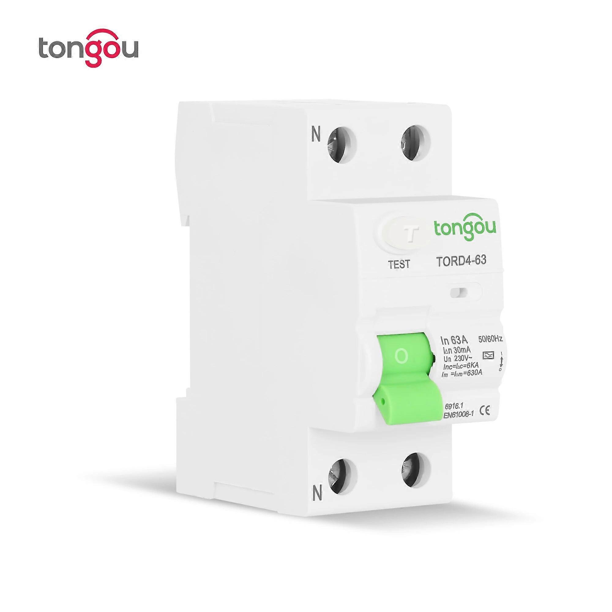 2P 63A Type A RCCB RCD 6KA Electromagnetic Type Residual Current Circuit Breaker 30ma ...