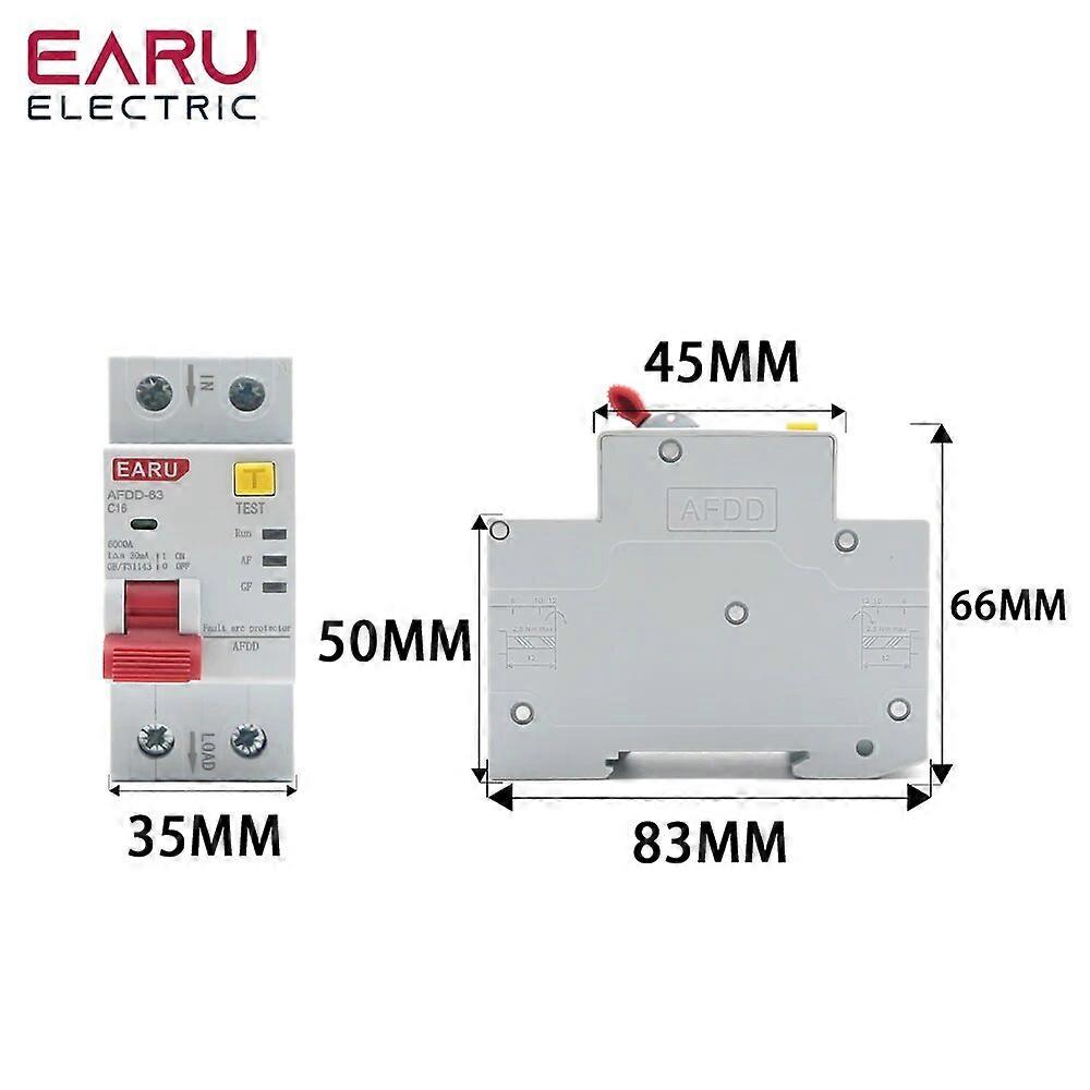 2P AFDD-63 AFCI Arc Fault Protector Device Circuit Breaker Interrupte ...