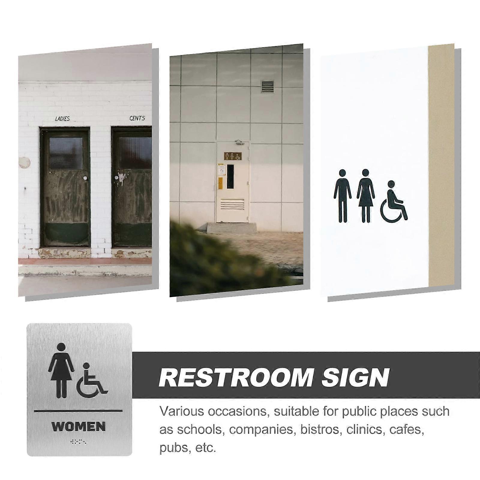 Restroom Sign Women Bathroom Sign Metal Sign Toilet Identification Sign ...