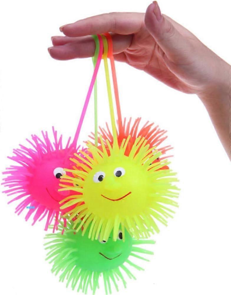 5 Pieces Dimple Fidget Toy Glowing Puffer Ball Squeezy & Inflatable ...