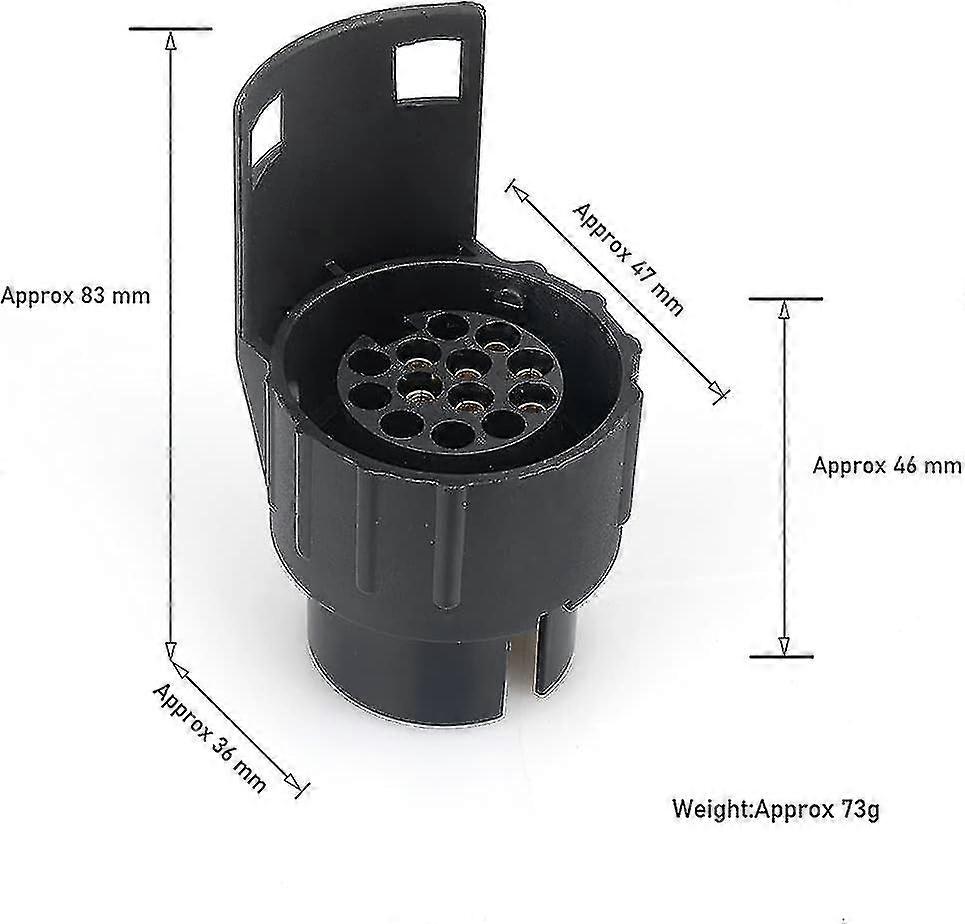7/13 Trailer Plug Adapter 7 to 13 Pin Connector Plug Hitch 7 Pole to 13 ...