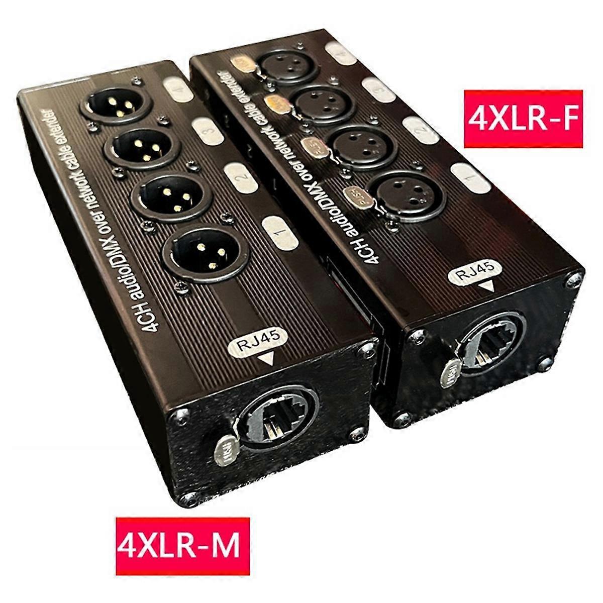 4-Channel 3-Pin XLR Audio and over Network Cable Extender,Female ...