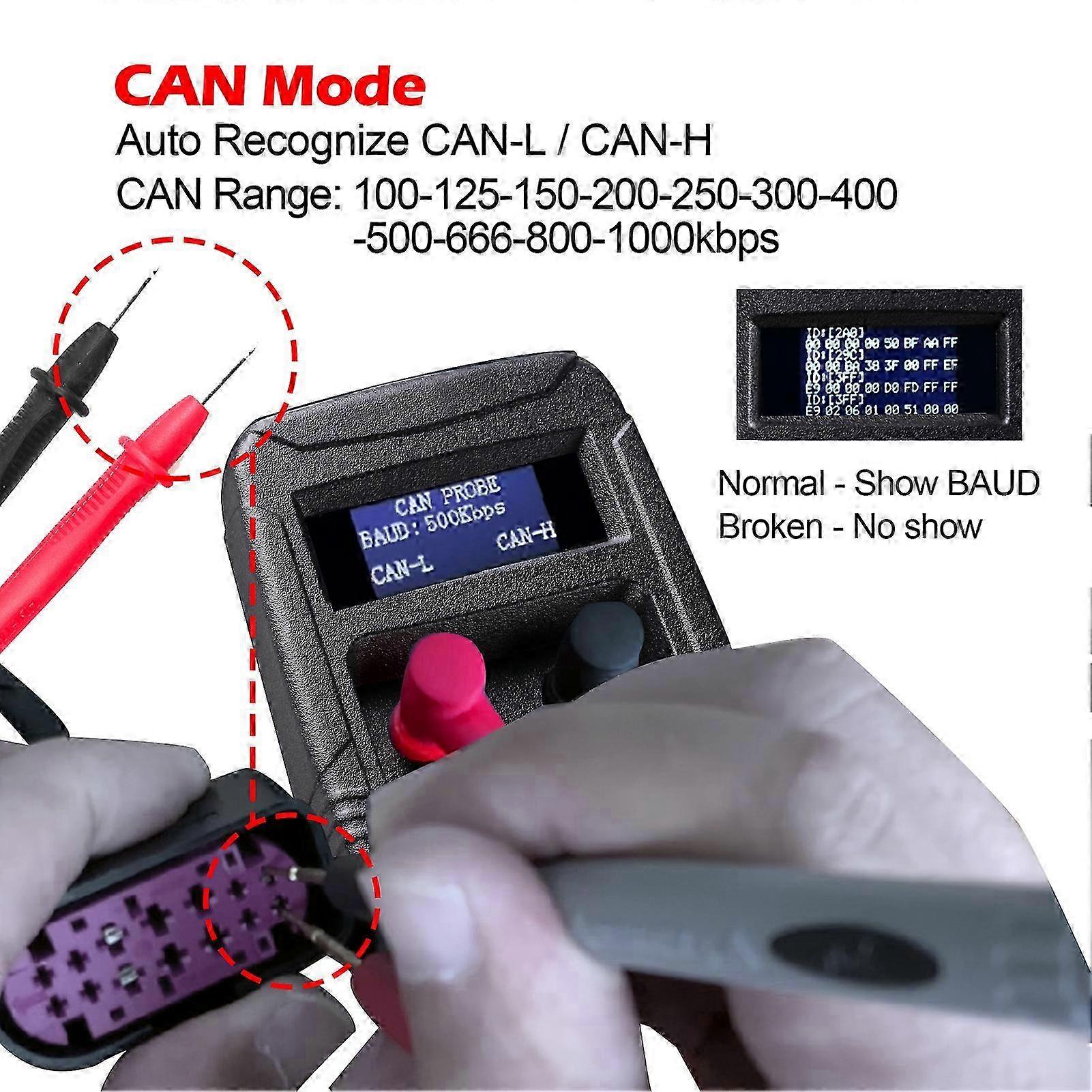 Handheld CAN/LIN Digital Measuring Instrument Baud Rate Tester ...
