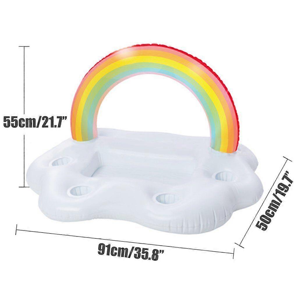 Summer Party Bucket Rainbow Cloud Cup Holder Inflatable Pool Float Beer ...