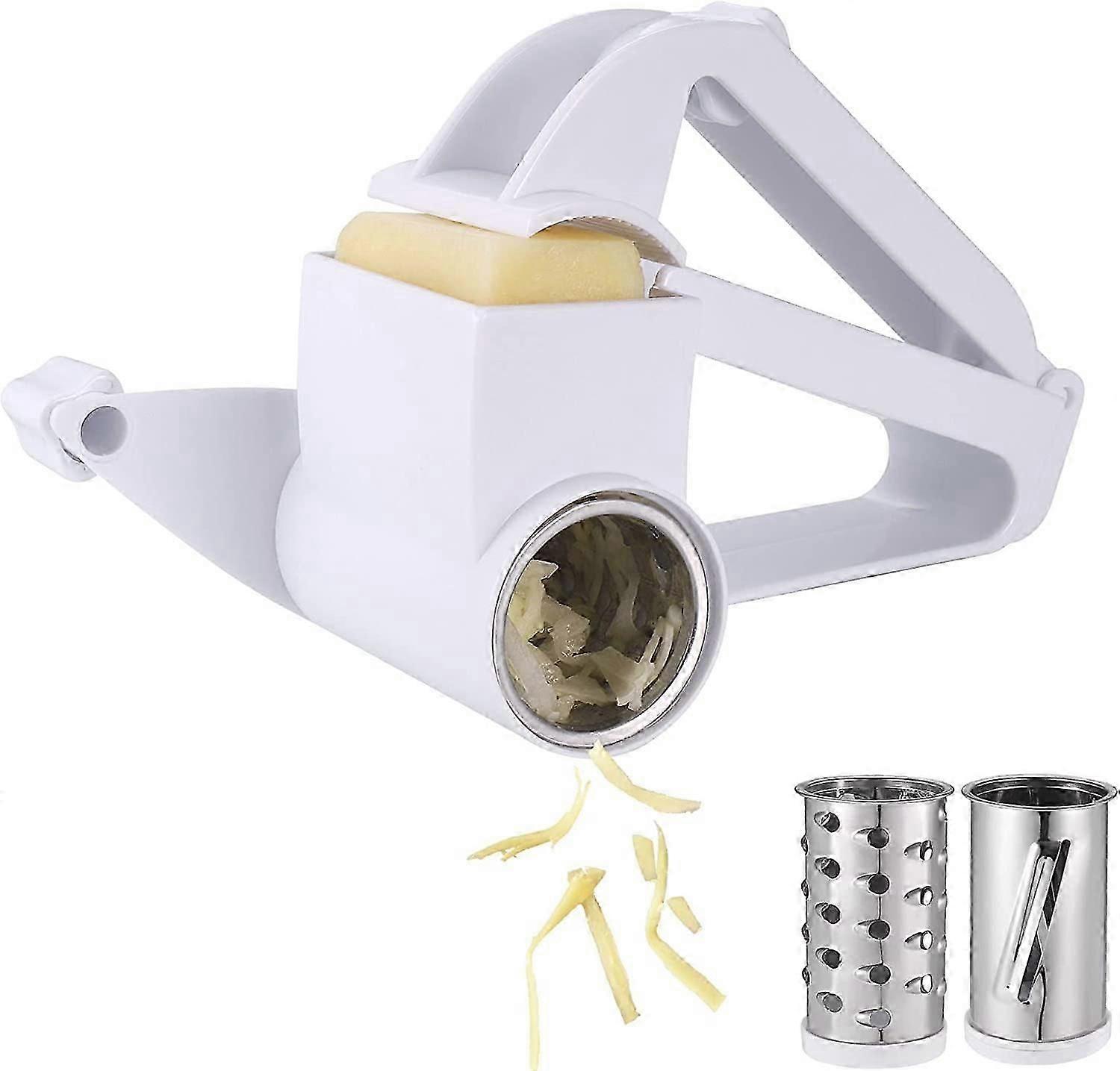 Rotary Cheese Grater, Parmesan Cheese Grater with 3 Kinds of Drum ...