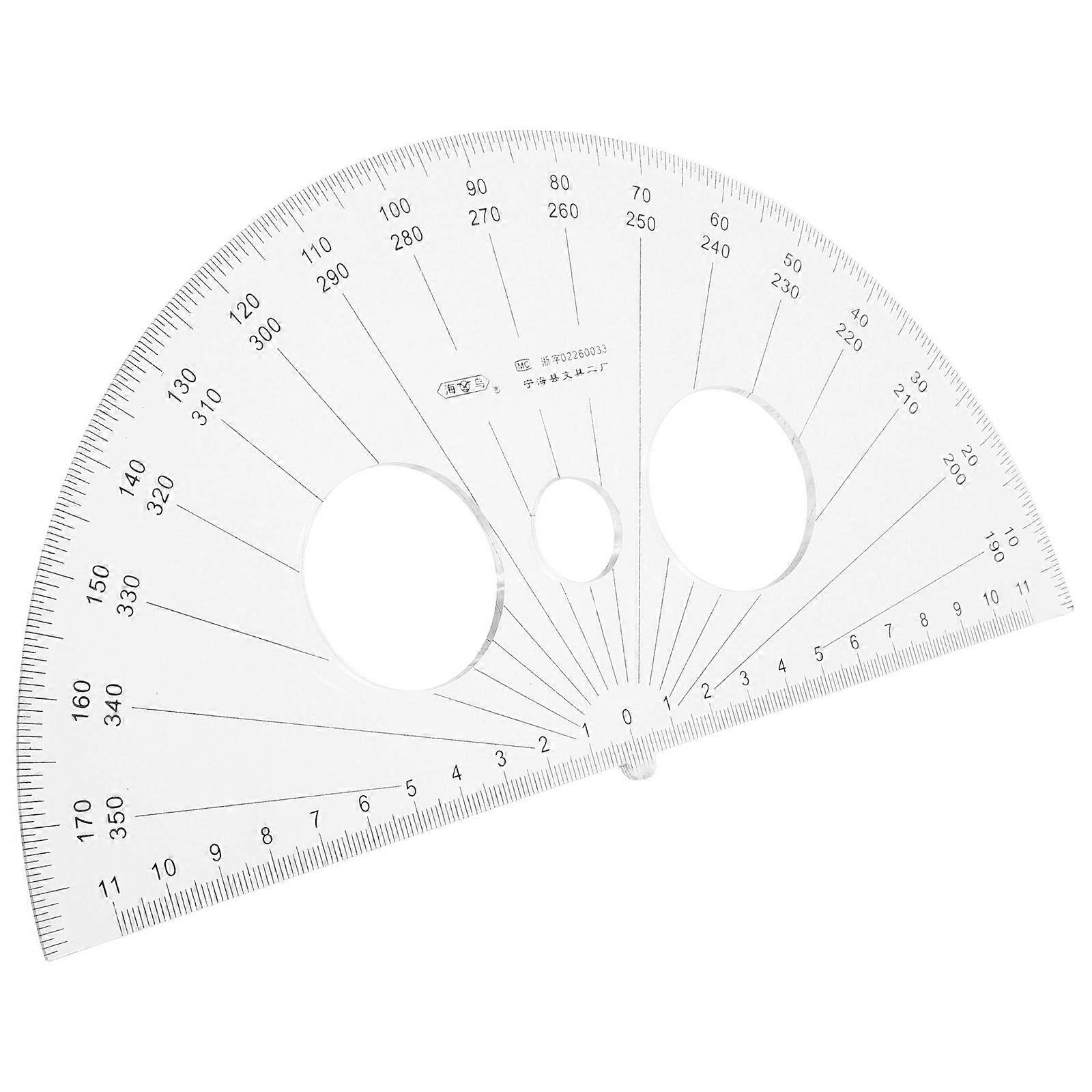 Plastic Protractor 180 Degrees Math Protractor Half Circle Geometry ...