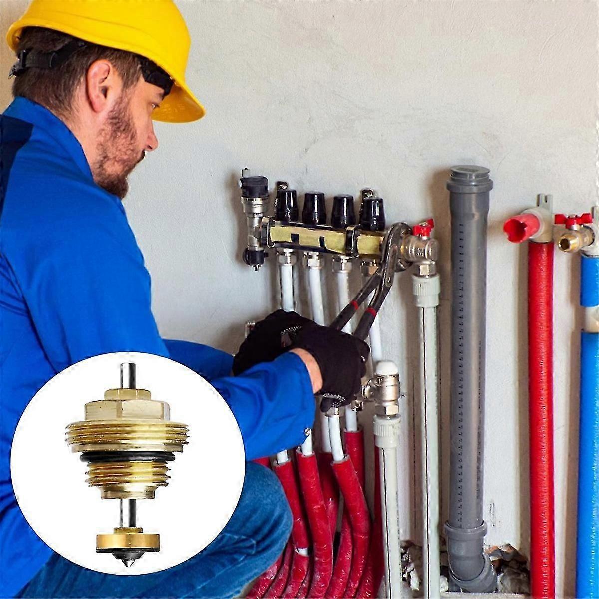 Underfloor Heating Manifold, Pack of 6 Return Pin Valve Core M30 X 1.5 ...