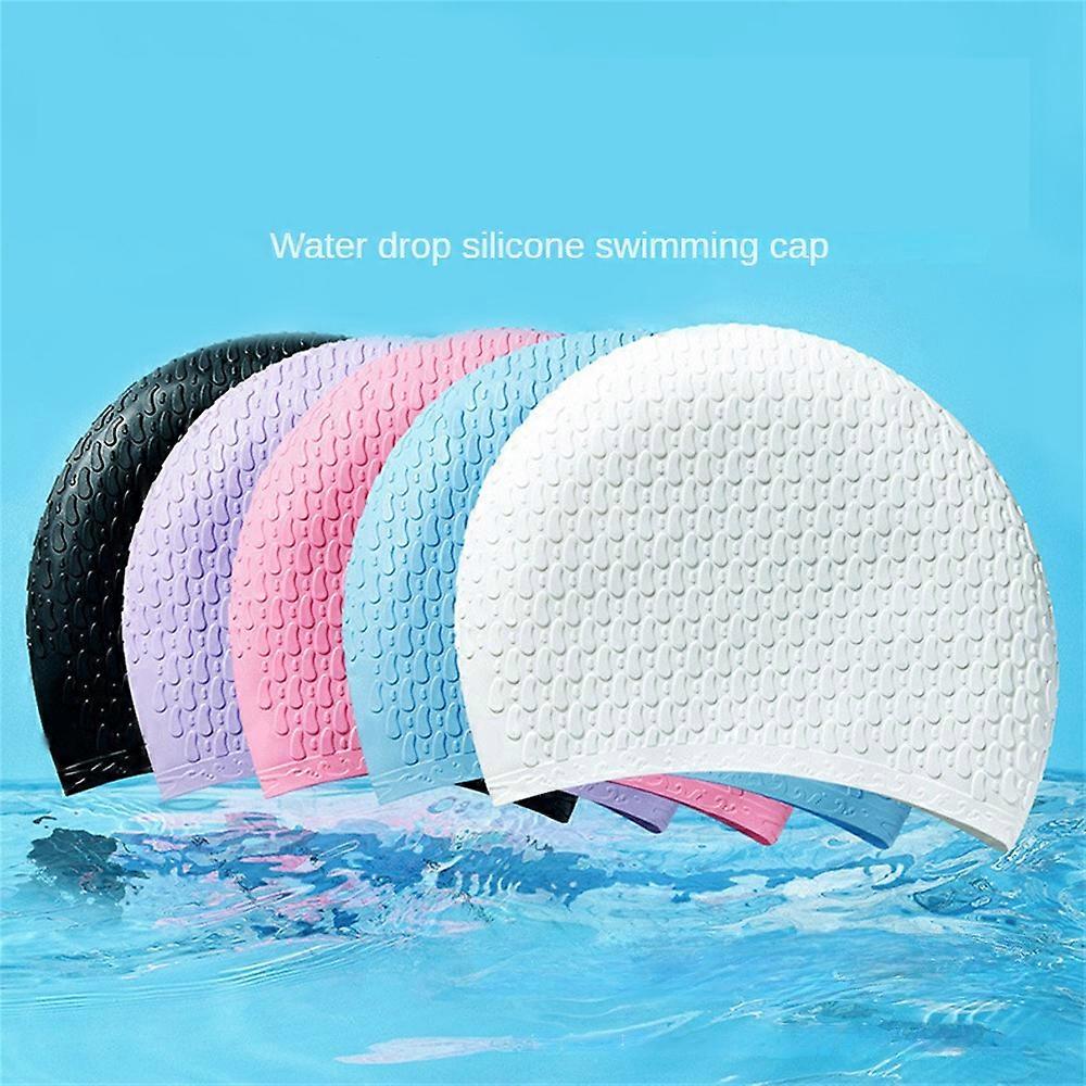 Sports Waterproof Swim Pool Cap Flexible Silicone Gel Ear Bathing ...
