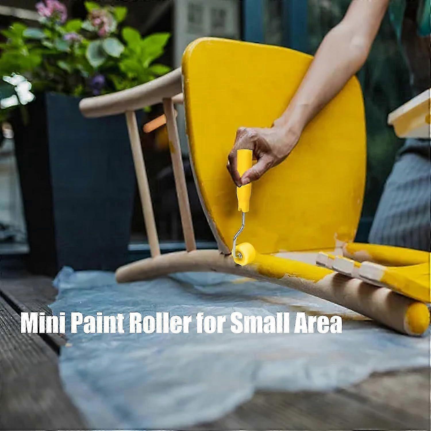 Pieces Small Paint Roller 2cm, Wool Mini Paint Roller, Mini Paint ...
