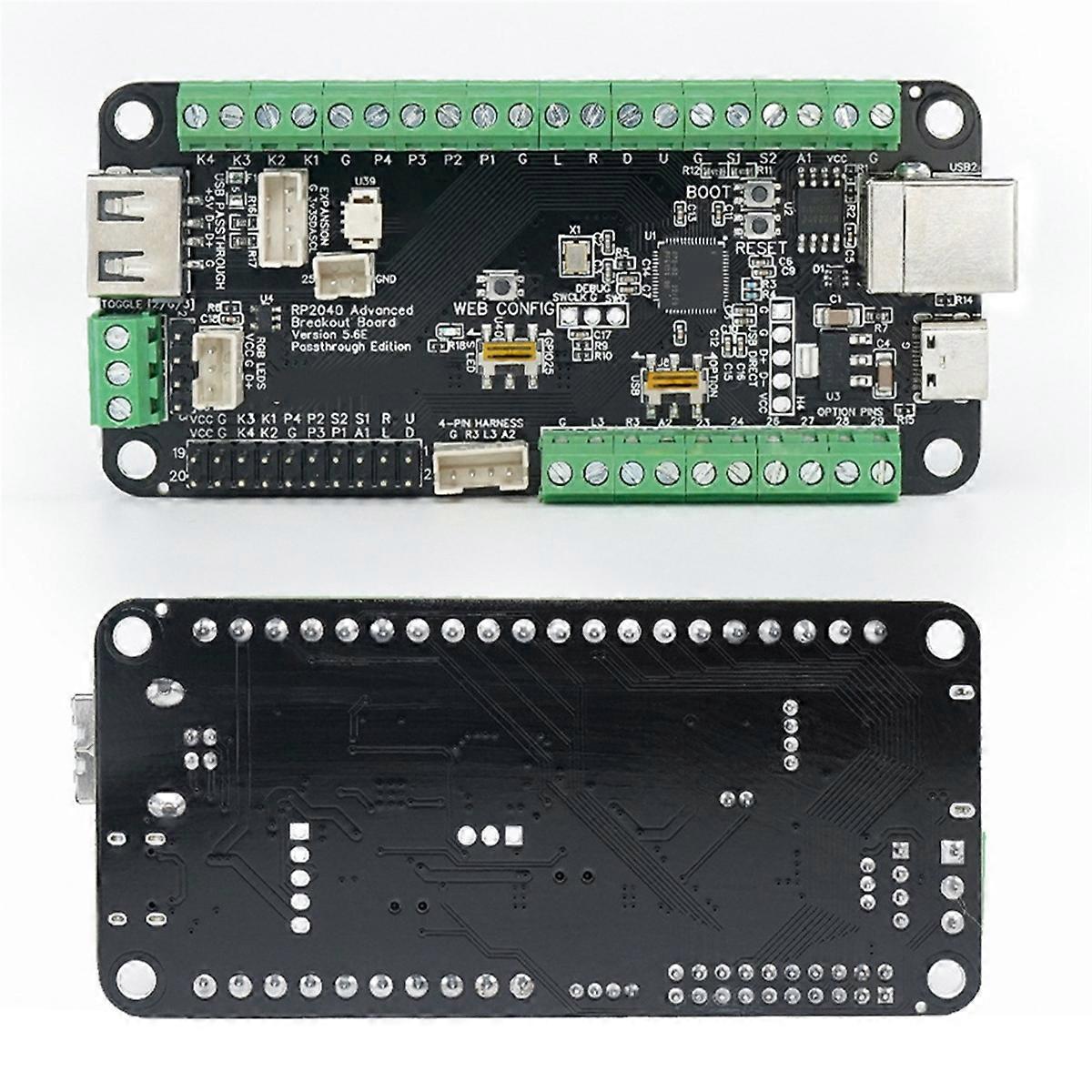 GP2040 RP2040 Advanced Breakout Board USB Passthrough Fighting Board ...
