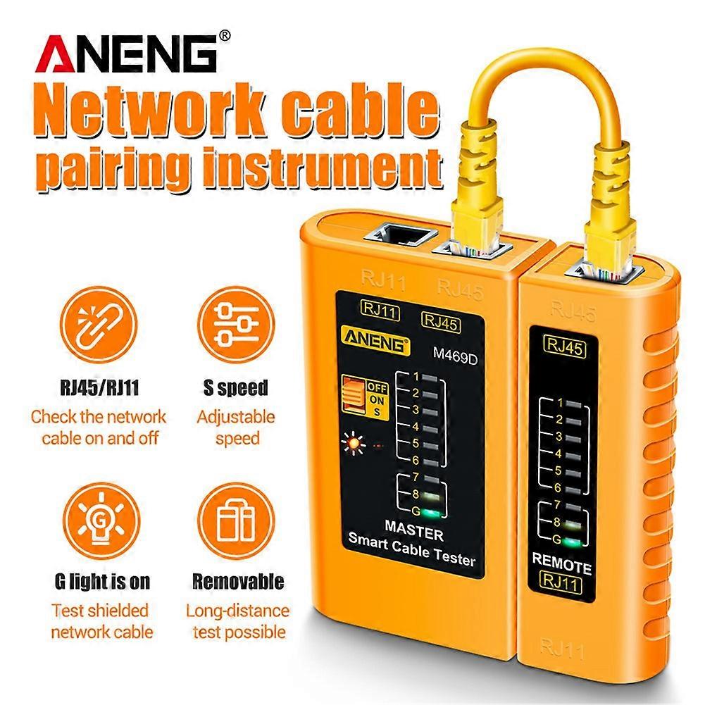 M469D Network Analyzer Tester Cable Tester RJ45 RJ11 RJ12 CAT5 UTP LAN ...