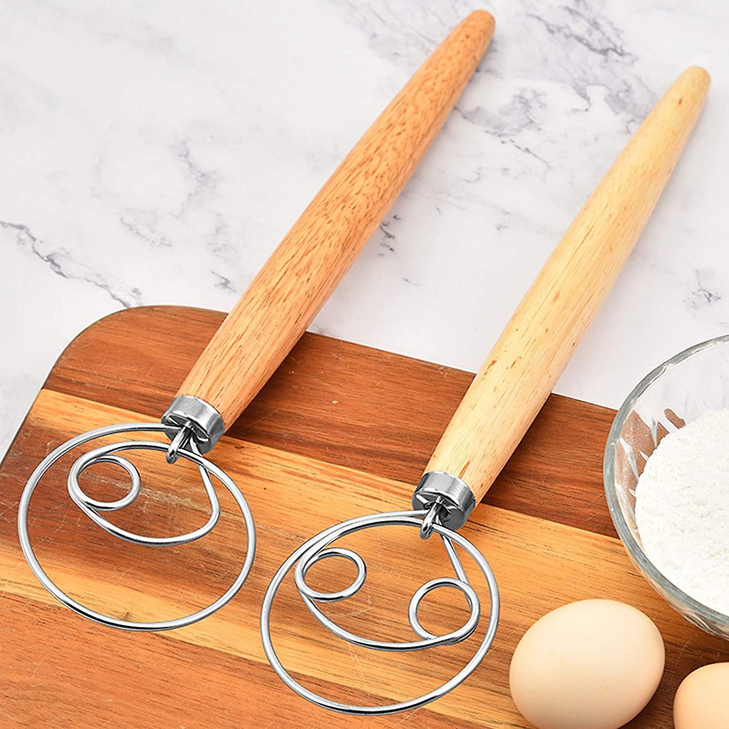 Dough Whisk Bread Mixer And Egg Beater,Stainless Steel,Kitchen Baking ...