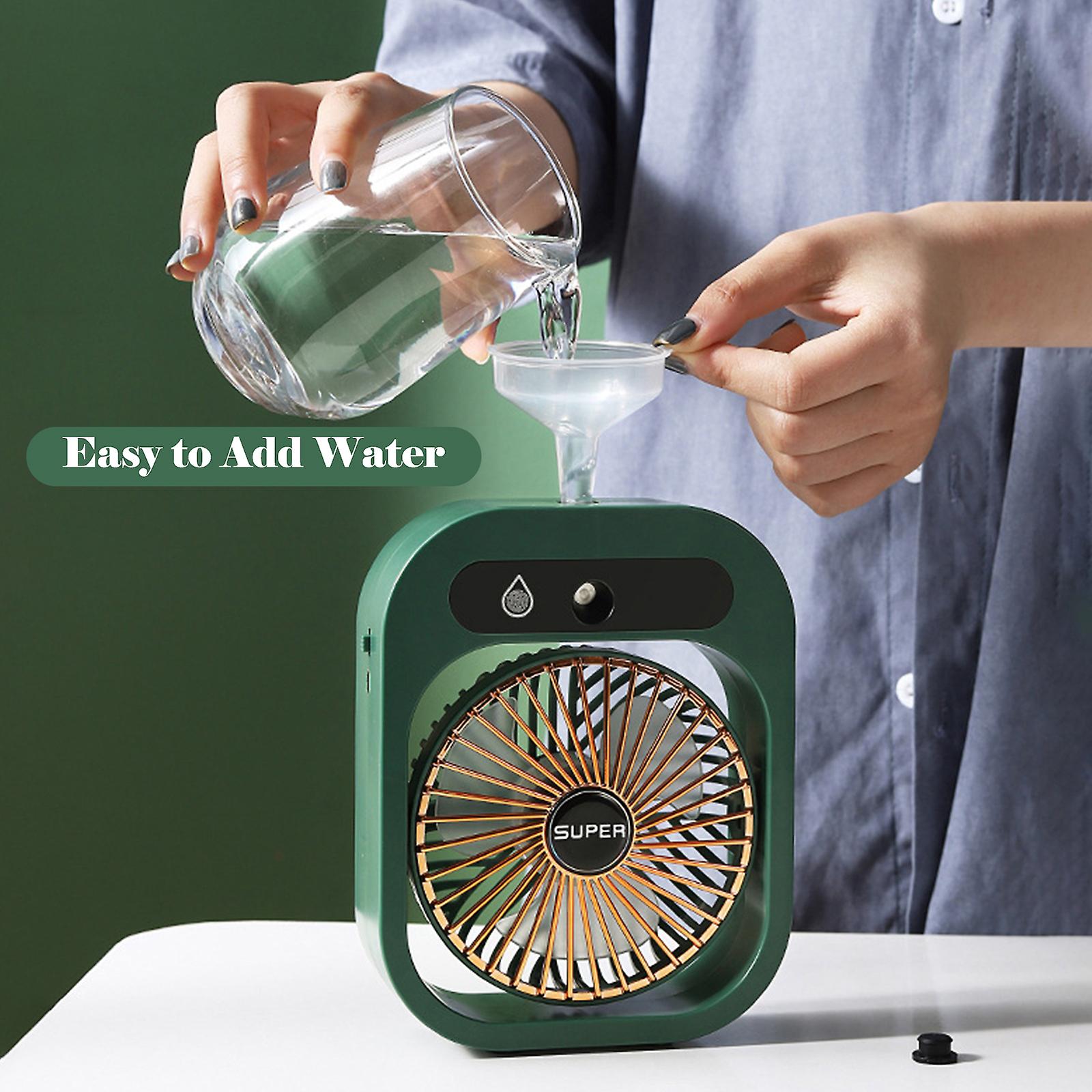 Desk Misting Fan Cooling Mister Fan Usb Rechargeable Humidifier ...