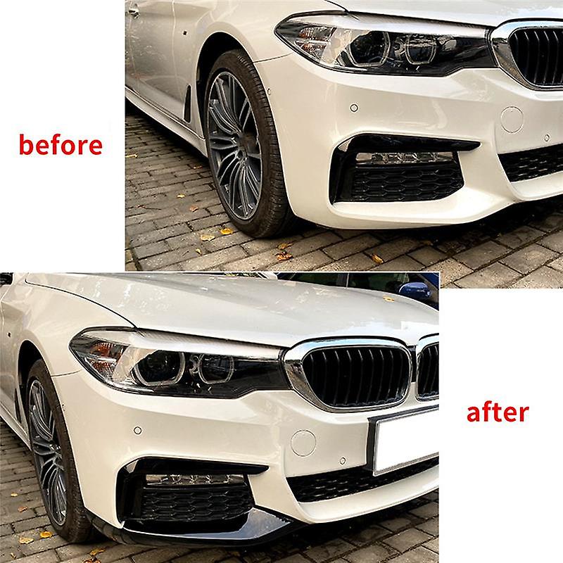 Mp Style Bright Black Front Bumper Splitter Spoiler Lip Canards For - 5 ...
