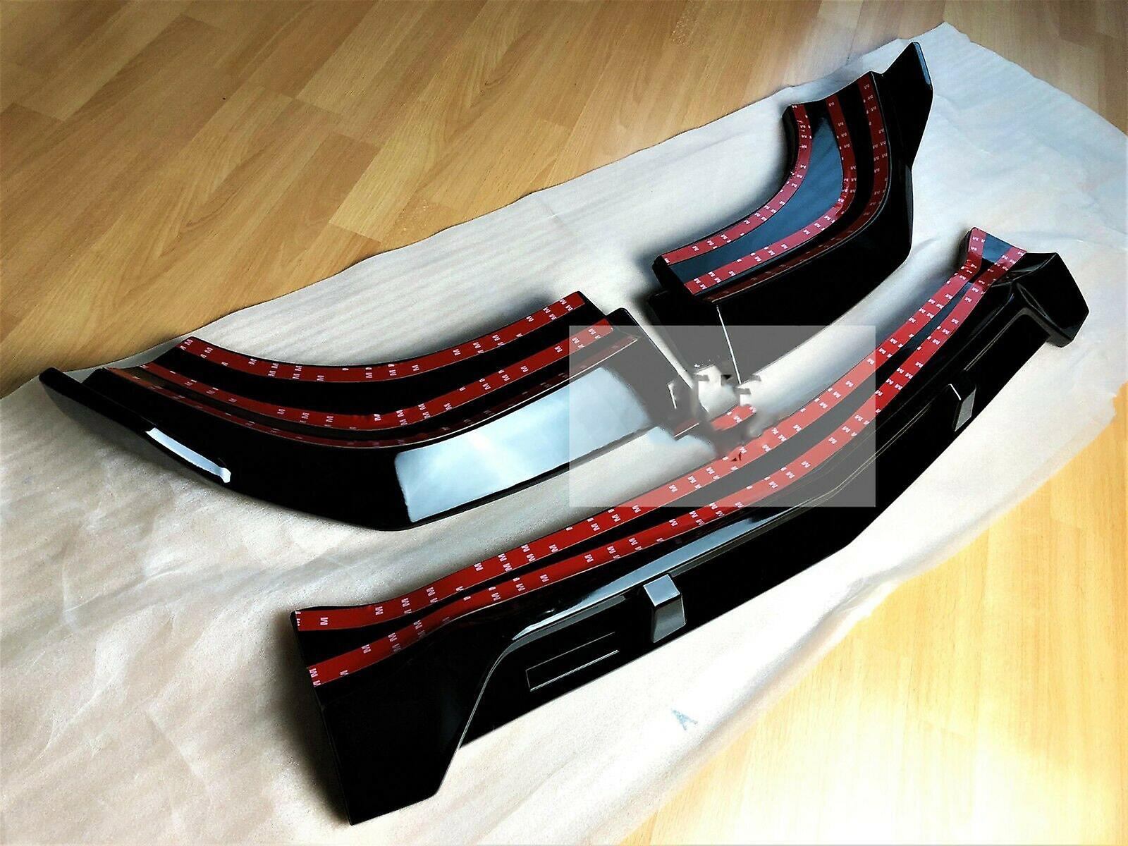 Mercedes c class c63 amg brabus style w204 gloss black front splitter ...