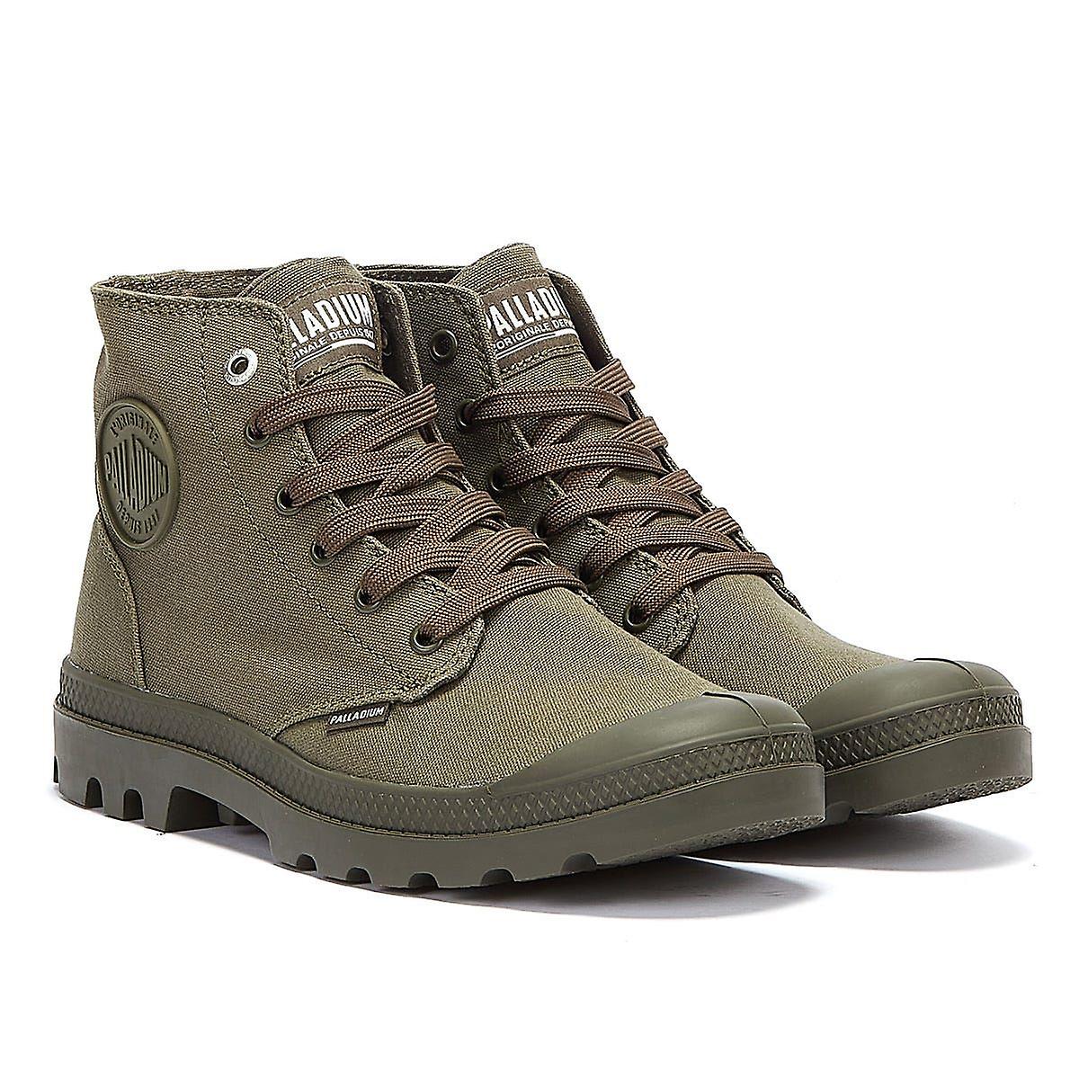 Palladium Pampa Hi Mono Chrome Green Boots | Fruugo UK