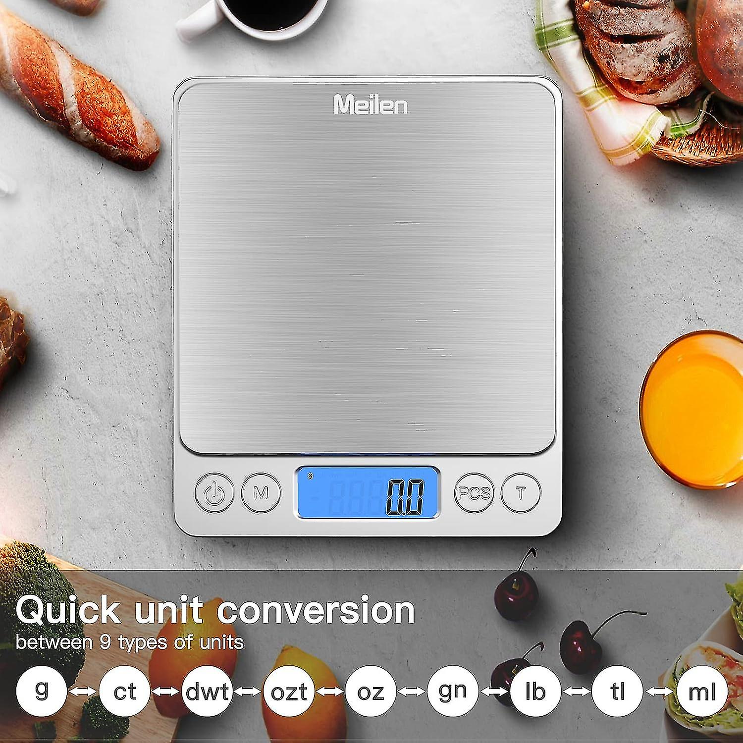 Kitchen Scale, Precision Scale, 2000g/0.1g Portable Scale With Tare And ...