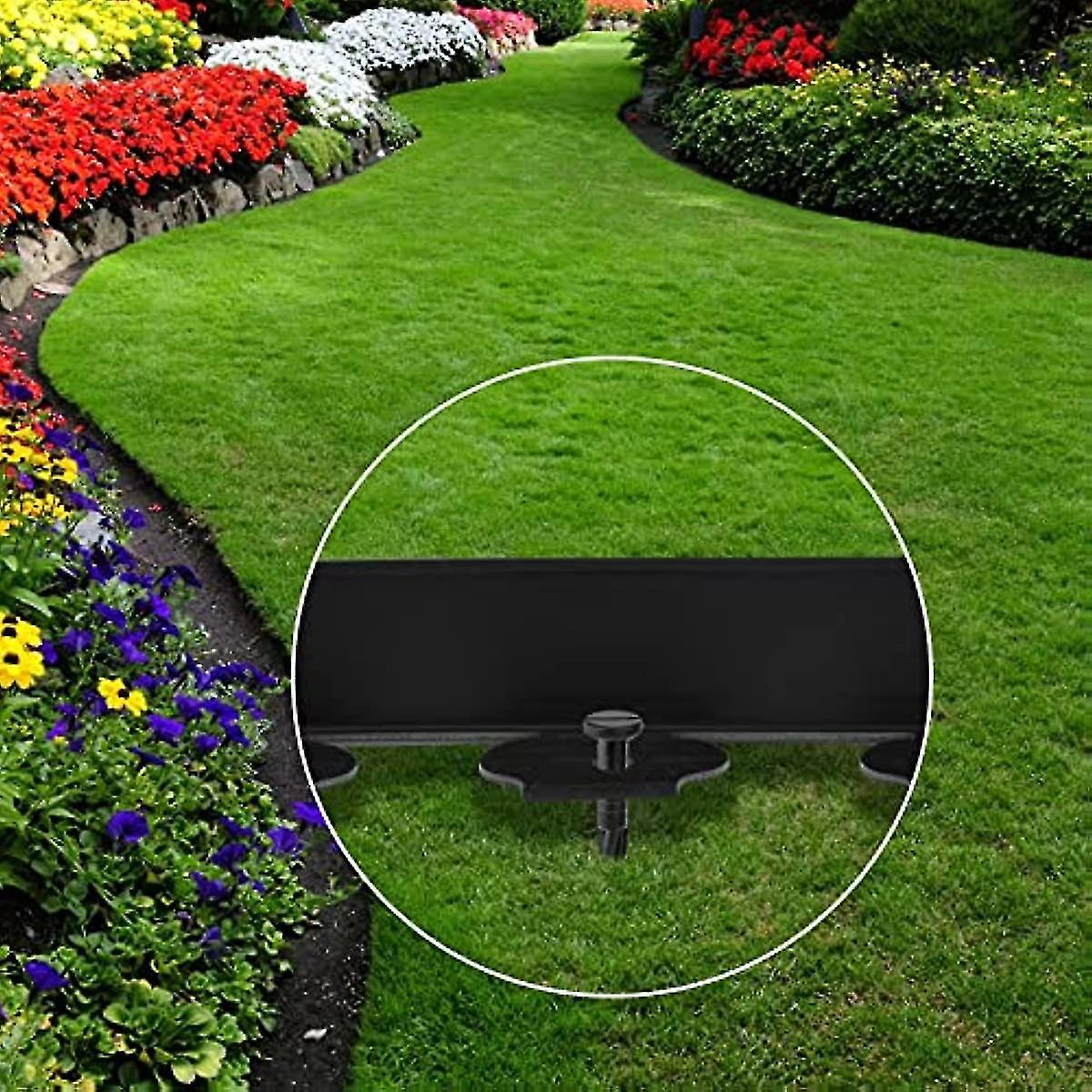 23ft No Dig Landscape Edging Kit Black Lawn Edging Include 5 Spikes ...