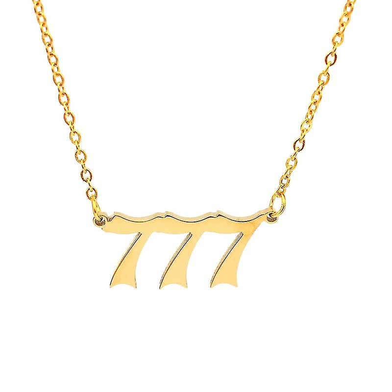 Stainless Steel Angel Number Necklace 111 222 333 444 555 666 777 888 ...