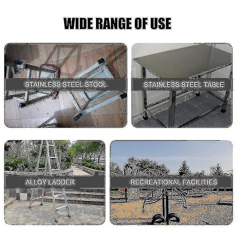 Square Plastic Plug Tubing Post End Cap Chair Glide 10pcs Black Plastic ...