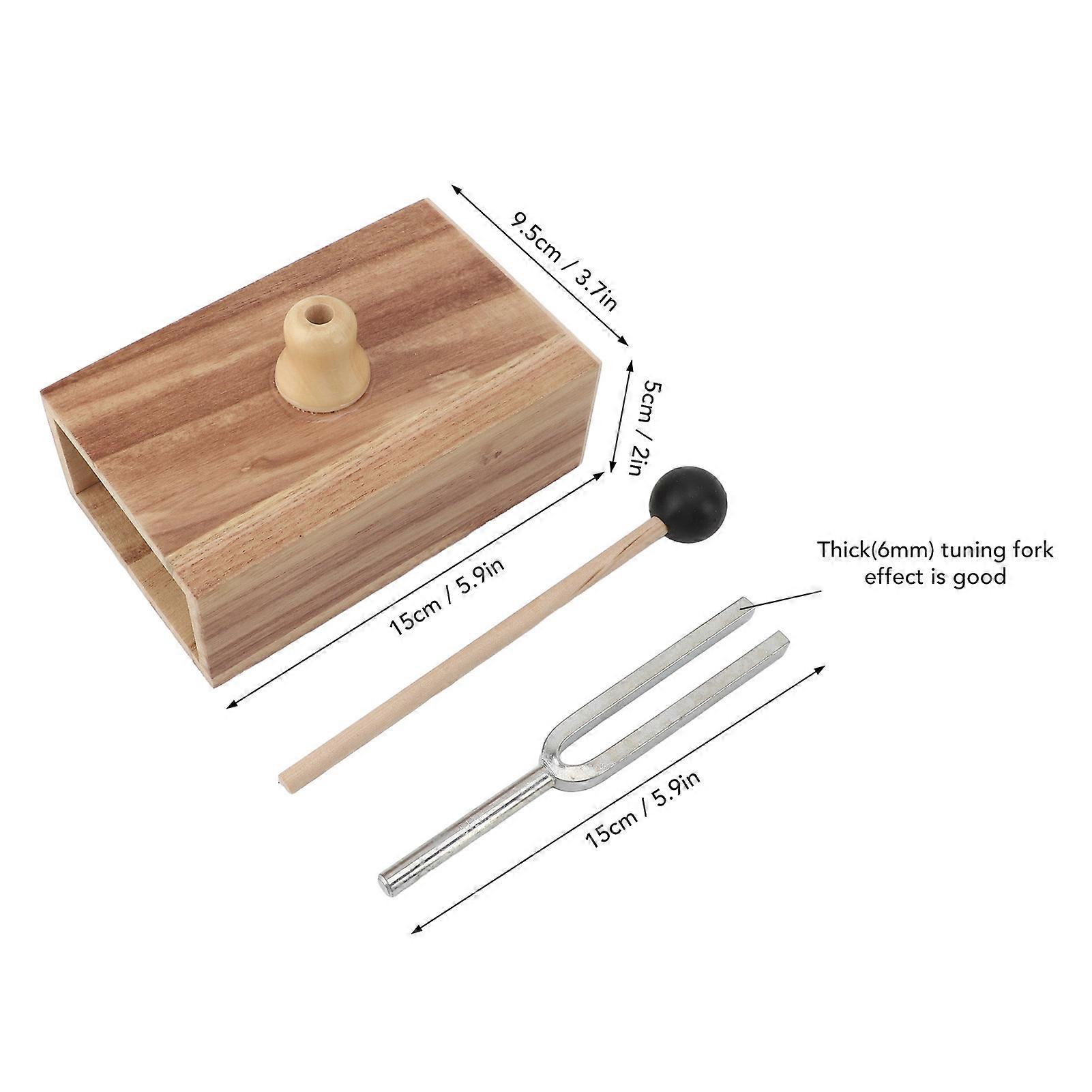 Tuning Fork Set with Wooden Resonator Box Rubber Hammer 512HZ Steel ...