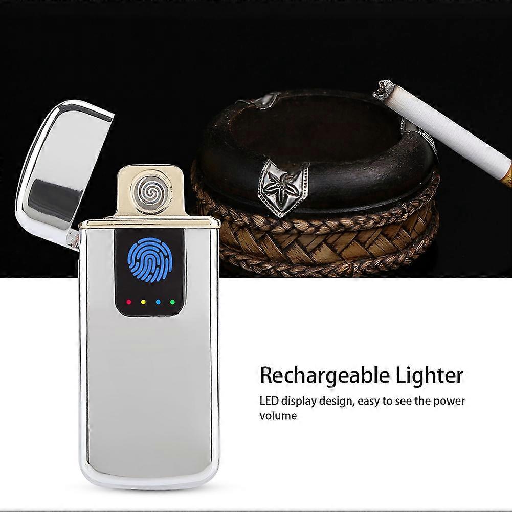 Small Metal Rechargeable Portable LED Display Touching Finger Print ...