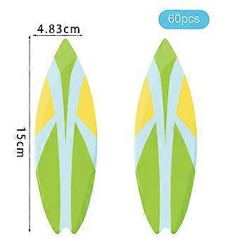60 Pieces Surfboards Tropical Beach Decorations, Hawaii Cutouts Paper ...