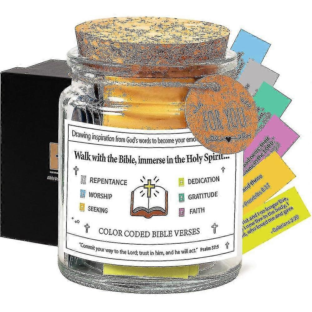 The Hope Jar Bible Verses, Glass Prayer Jar with 90 Coloring Scriptures ...