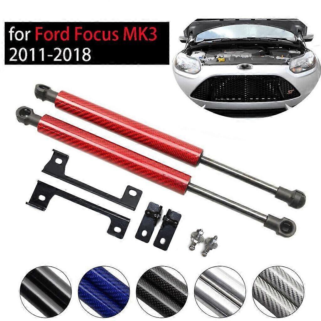 For Ford Focus MK3 2011-2018 Front Bonnet Hood Damper Modify Carbon ...