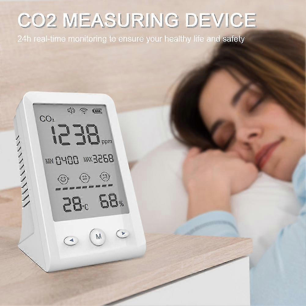 Portable Air Monitor Co2 Measuring Device Air Quality Pollution Monitor ...
