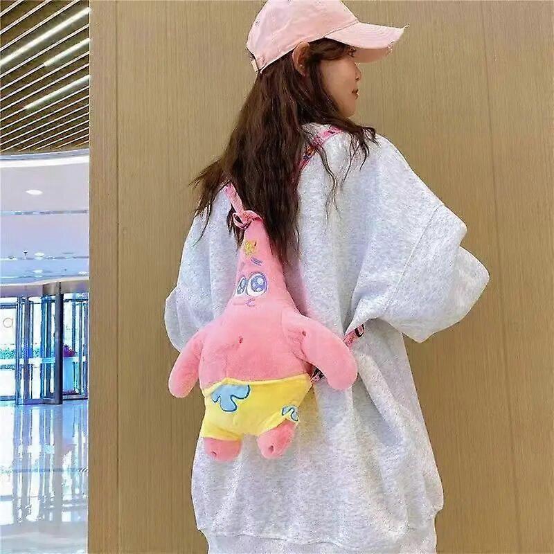 42cm Cute Patrick Star Plush Backpack Kawaii Patrick Star Stuffed Doll ...