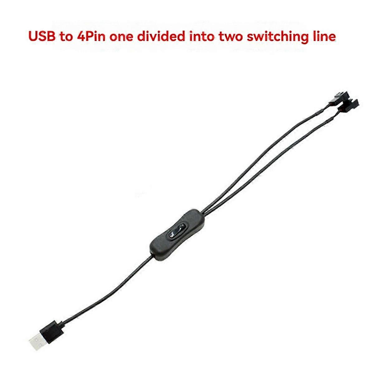 USB to 3-Pin / 4-Pin PWM 5V USB Sleeved Fan Power Adapter Cable Case ...