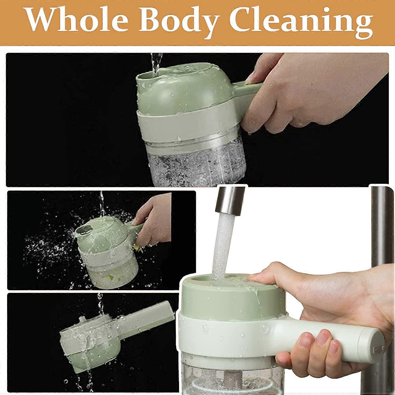 4 in 1 Handheld Electric Vegetable Chopper Set, Cordless Food Chopper ...