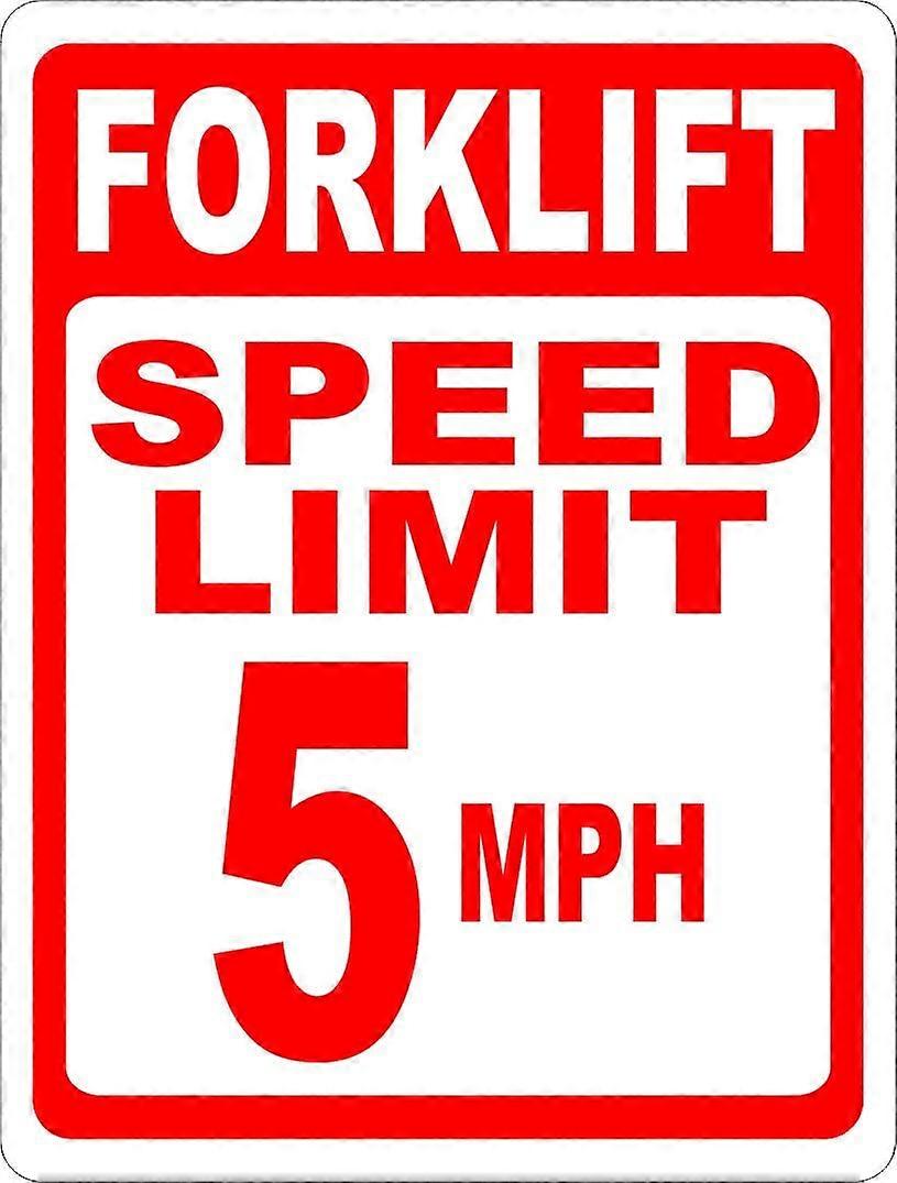 Forklift Speed Limit 5 MPH Sign. 8x12 Metal Warehouse Safety Sign ...