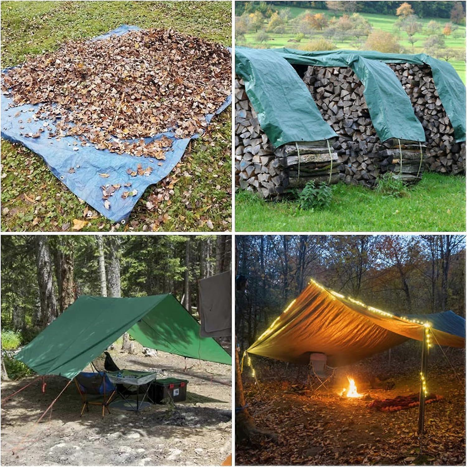 Protective Tarpaulin with Eyelets, Industrial Tarpaulin 3x6m, 160 g/mPE ...