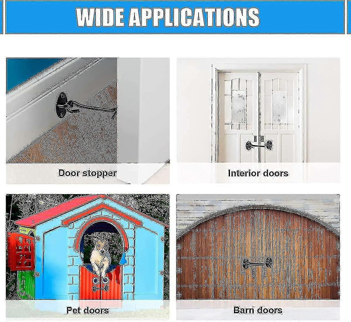 2 Pack Cabin Hook Heavy Duty Door Hook And Eye Lock Latch Cabin Hook ...